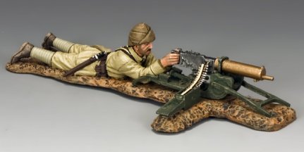 Lying Prone Turkish Machine Gunner|AL068|King & Country|WWI