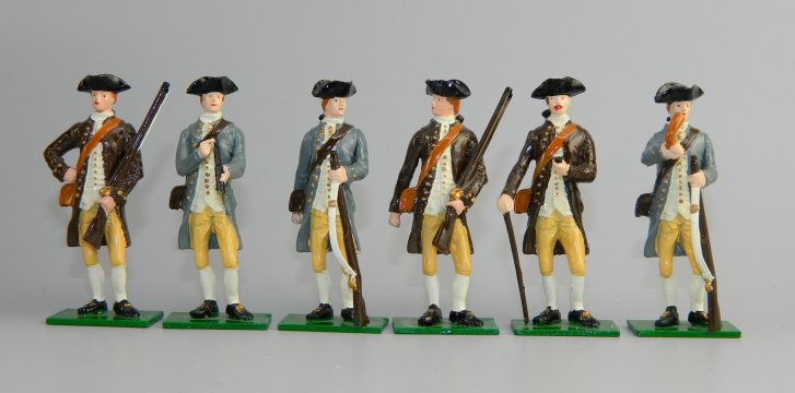 Six Minutemen Standing|ARW004|Fusilier|Miniatures